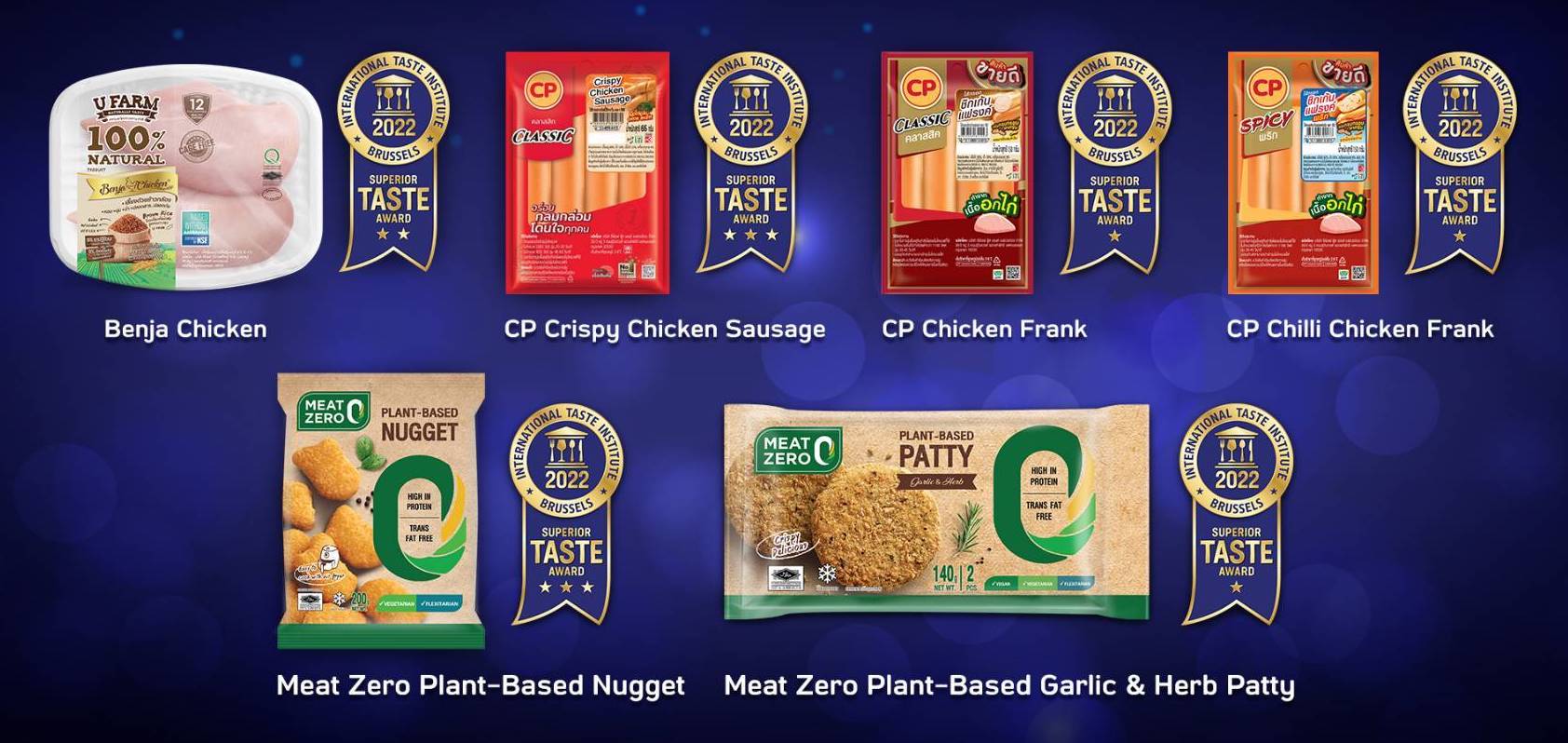 CP Foods Thailand’s CP, MEAT ZERO and Benja Chicken Products Win at Superior Taste Award 2022 ...