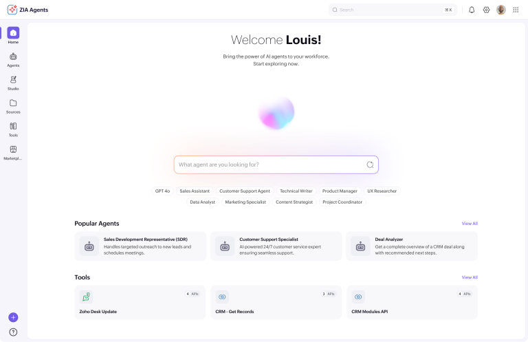 Zoho Launches Zia LLM and Deepens AI Portfolio with Prebuilt Agents ...